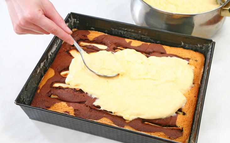 Croppedimage733456 prepare the mass. cook the pudding cool it down and ...