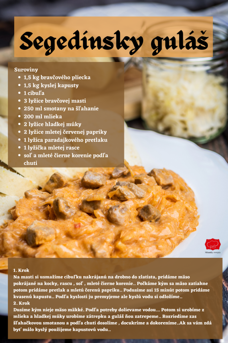 Segedínsky guláš - Mňamky-Recepty.sk