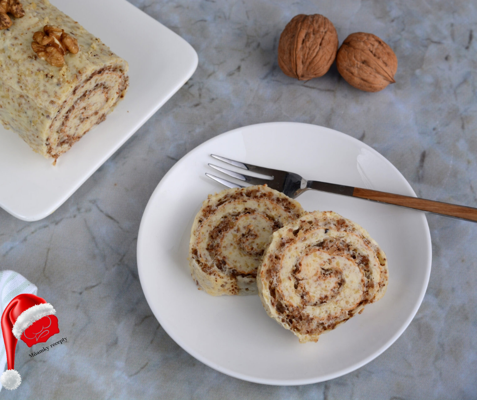 Roláda s vlašskými orechmi (z vaječných bielkov) - Mňamky-Recepty.sk