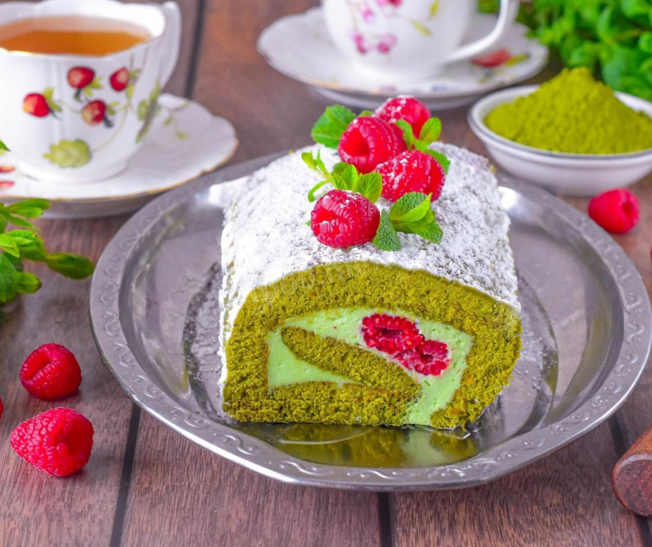 Pistáciová roláda s malinami - Mňamky-Recepty.sk