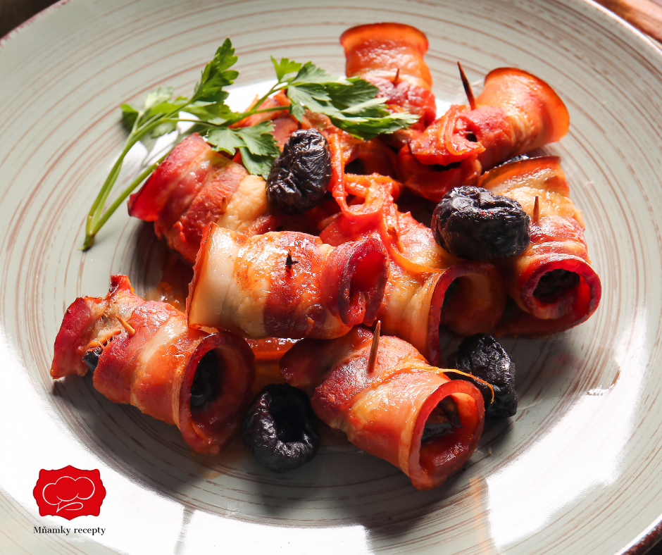 Slivky v slanine z teplovzdušnej fritézy - Mňamky-Recepty.sk