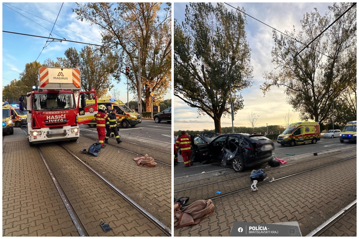 Vážna nehoda v Bratislave ochromila dopravu: Zrážka auta s električkou ...