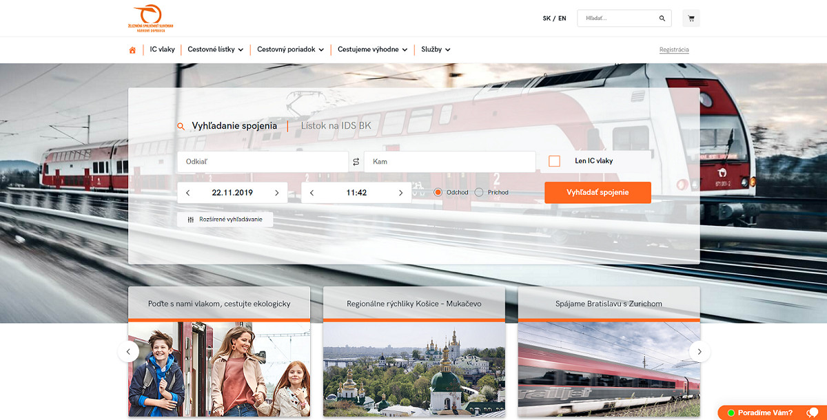 ZSSK spúšťa nový web - SITA.sk