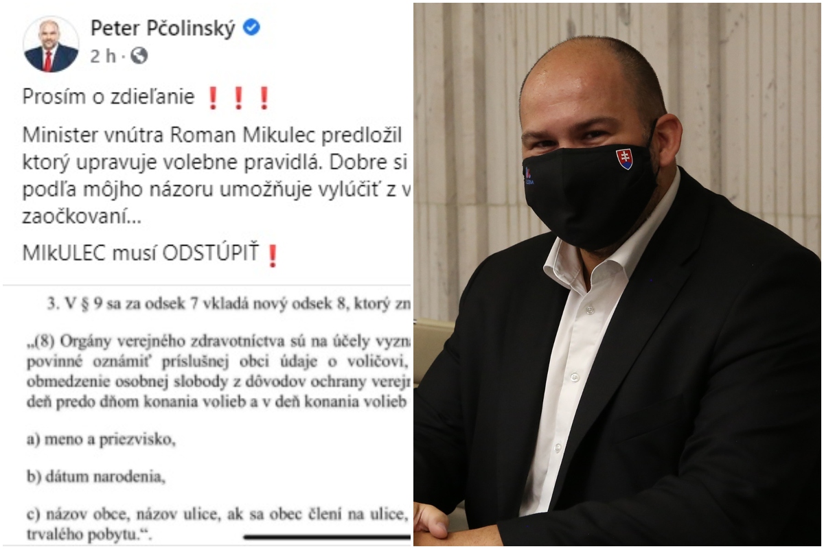 Budú na Slovensku voliť iba zaočkovaní? Pčolinský prišiel so šokujúcim ...